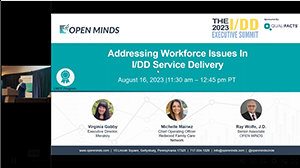 Addressing Workforce Issues In I/DD Service Delivery - OPEN MINDS