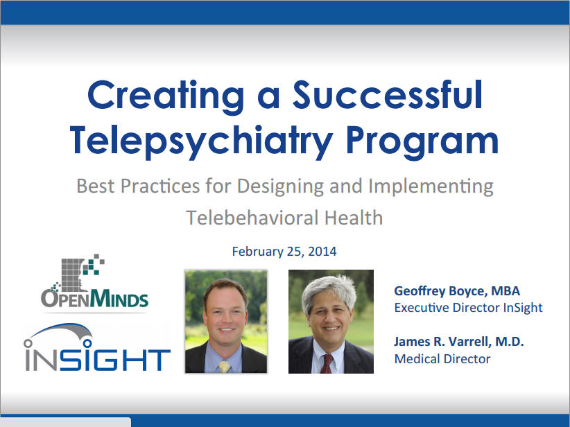 Creating a Successful Telepsychiatry Program: Best Practices for ...